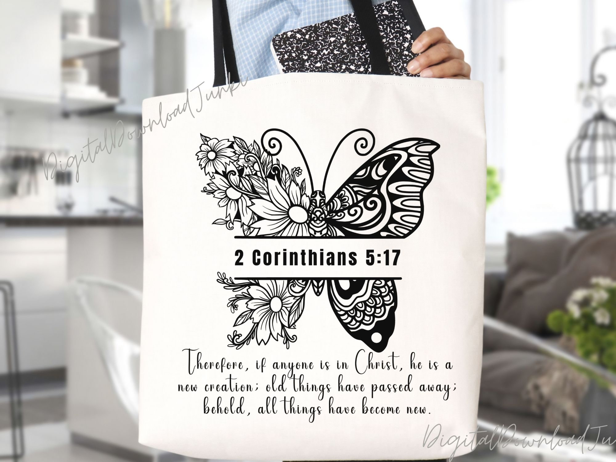 2 Corinthians 5:17 Butterfly PNG Sublimation Instant Download Christian ...