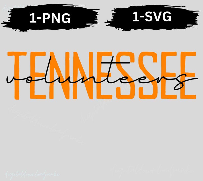 Tennessee Volunteers SVG PNG: Go Big Orange Football Design (digital ...