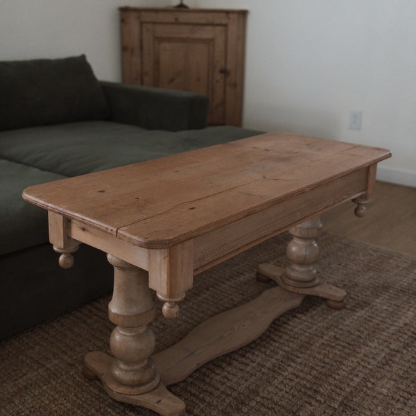 Antique English Pine Coffee Table - Etsy