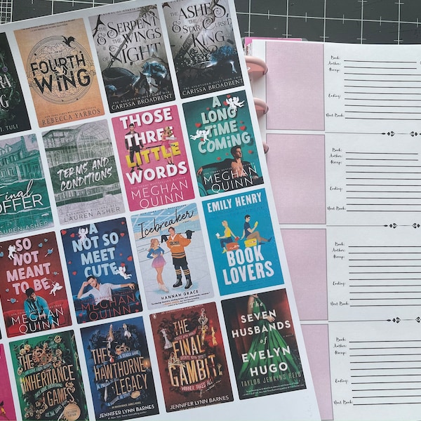 Book Cover Stickers - Etsy