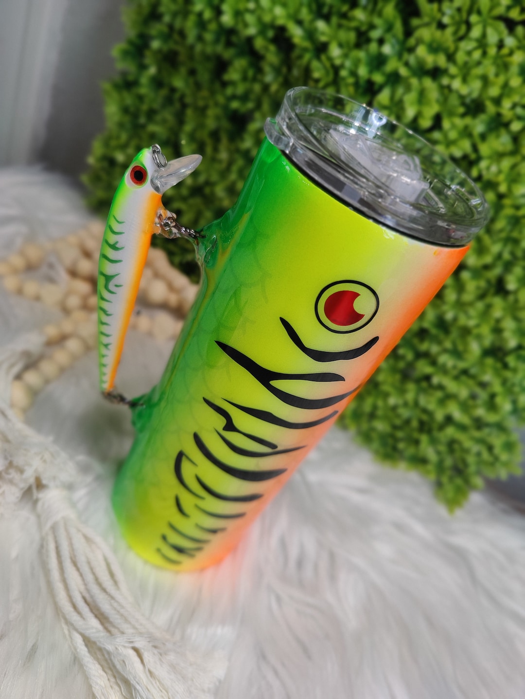 Fishing Lure Handle Tumbler for Dad/ Coffee Thermos/ Fly Fishing/ Gone ...