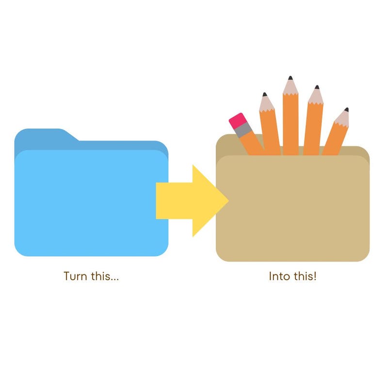 Teacher Folder Covers Classic Style - Digital File Organization ...