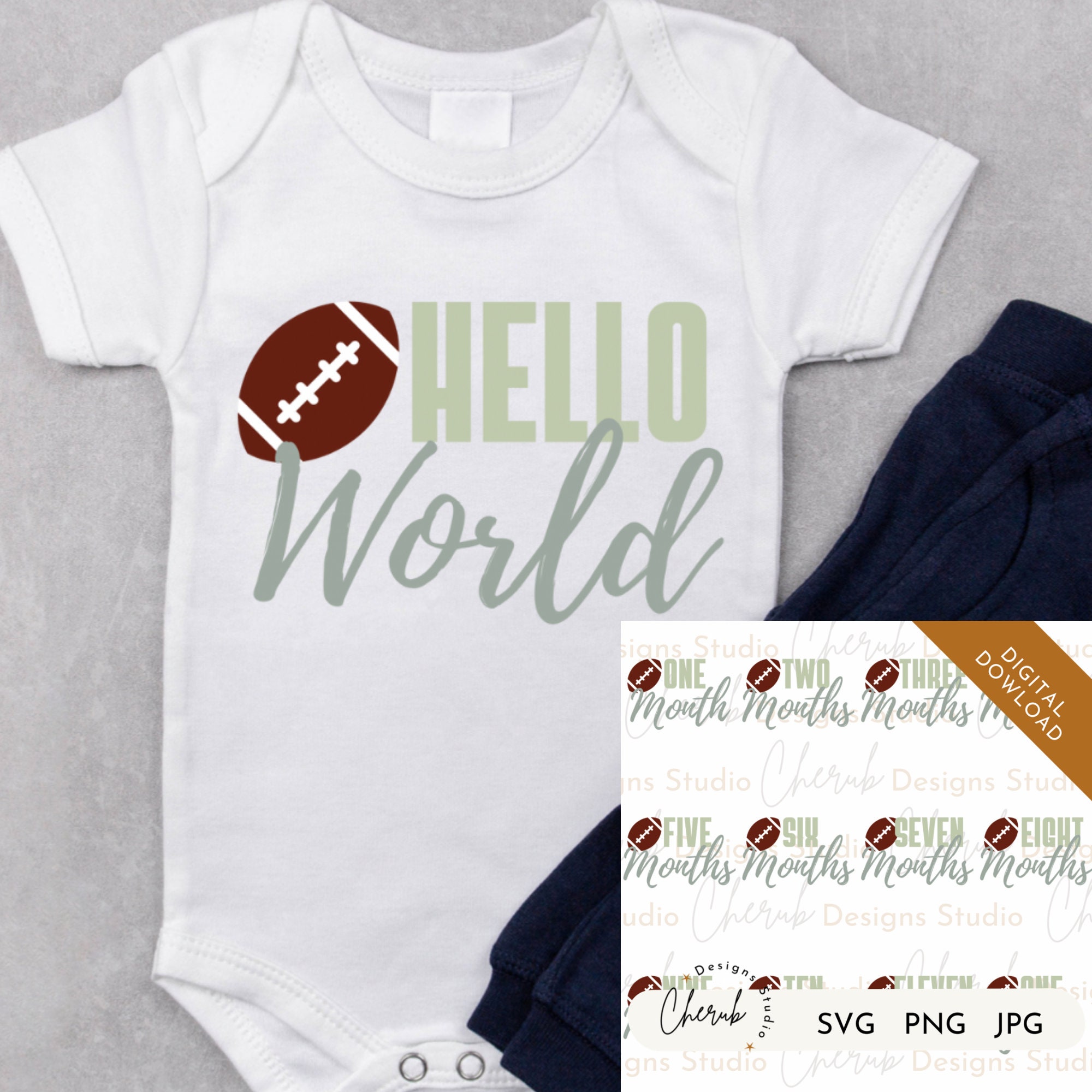 Baby Milestone SVG, Baby Milestones, SVG Bundle, Sporty, Baby Milestone ...
