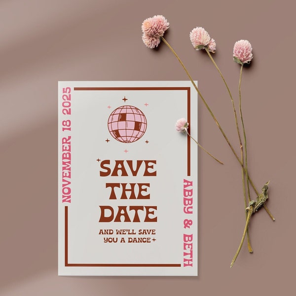 Retro Save the Date - Etsy UK