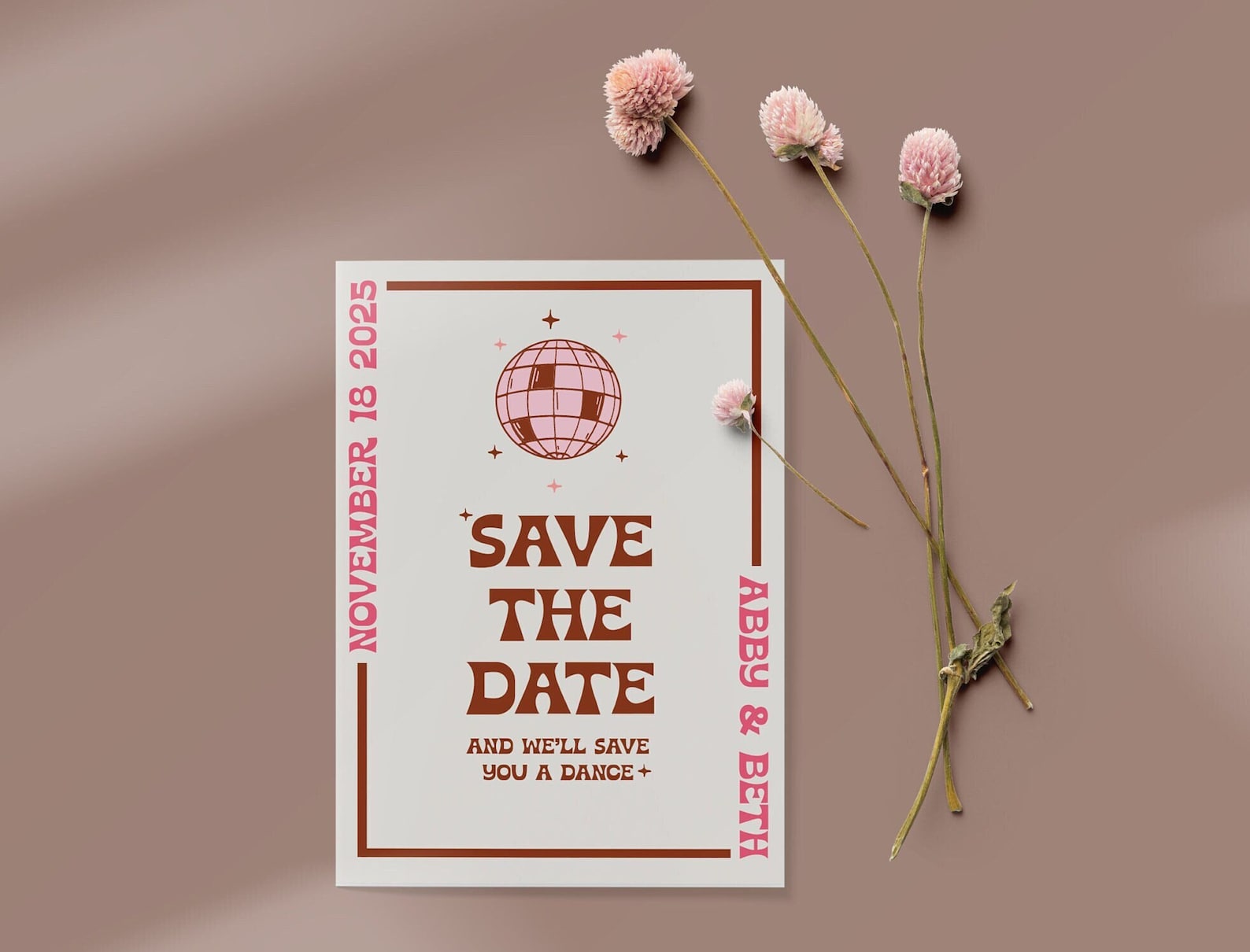 Digital Download Save the Date - Disco Save the Date Template - 70s ...