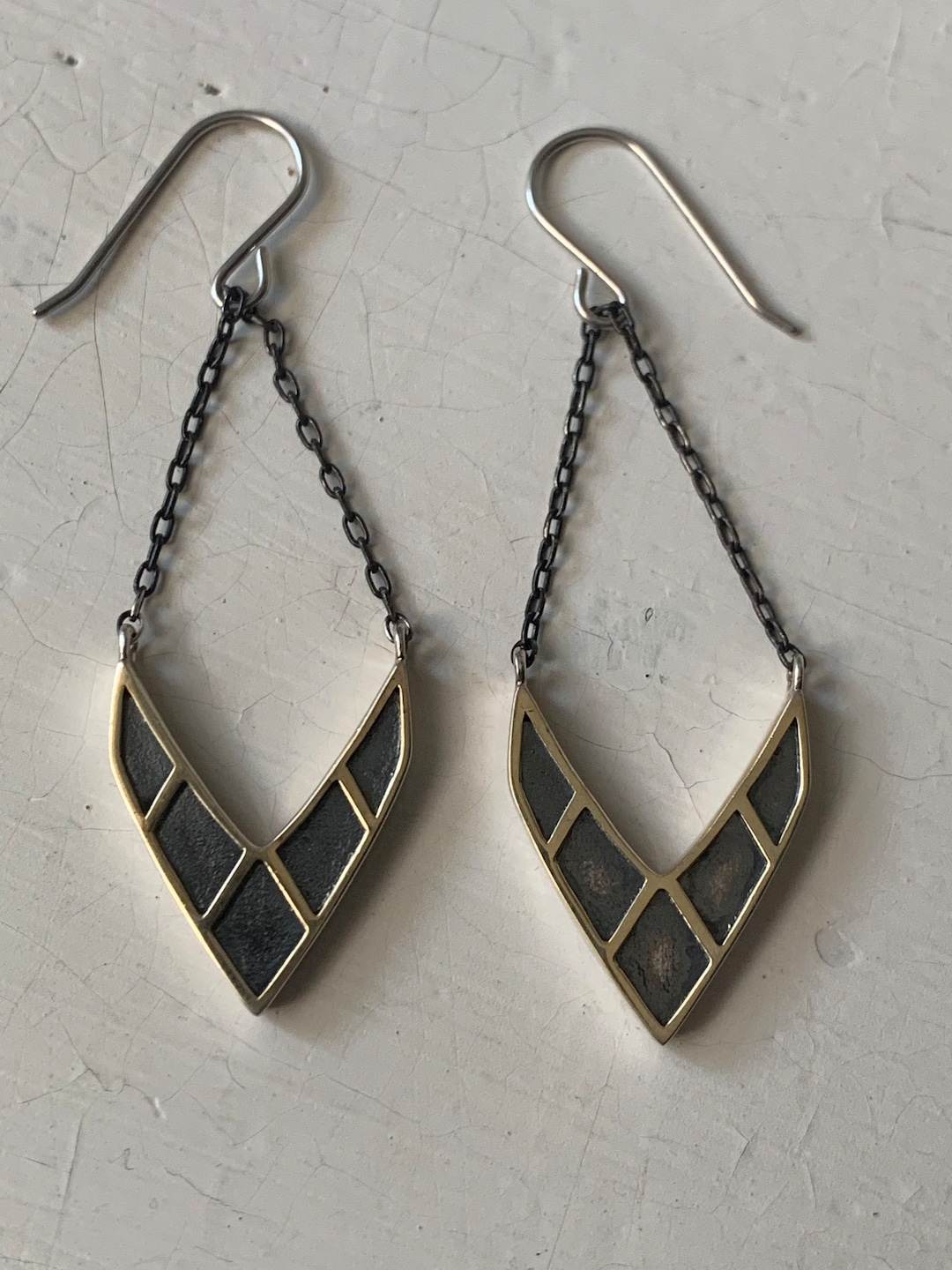 Elizabeth and James Chevron Drop Dangle Hook Earrings - Etsy