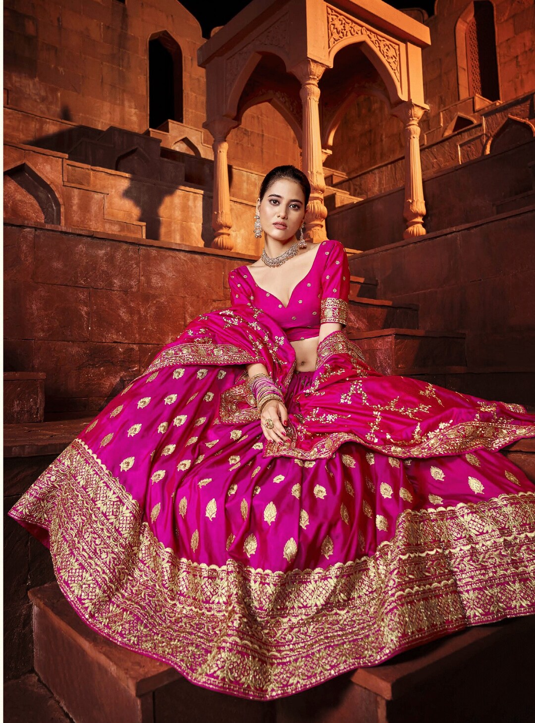 Sabyasachi Designer Pink Lehenga Choli for Women With Heavy Sequence ...
