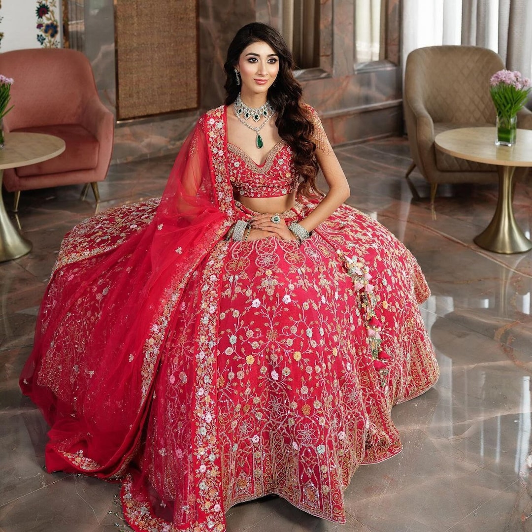 Designer Hot Pink Lehenga Choli Embellished With Beautiful Sequence ...