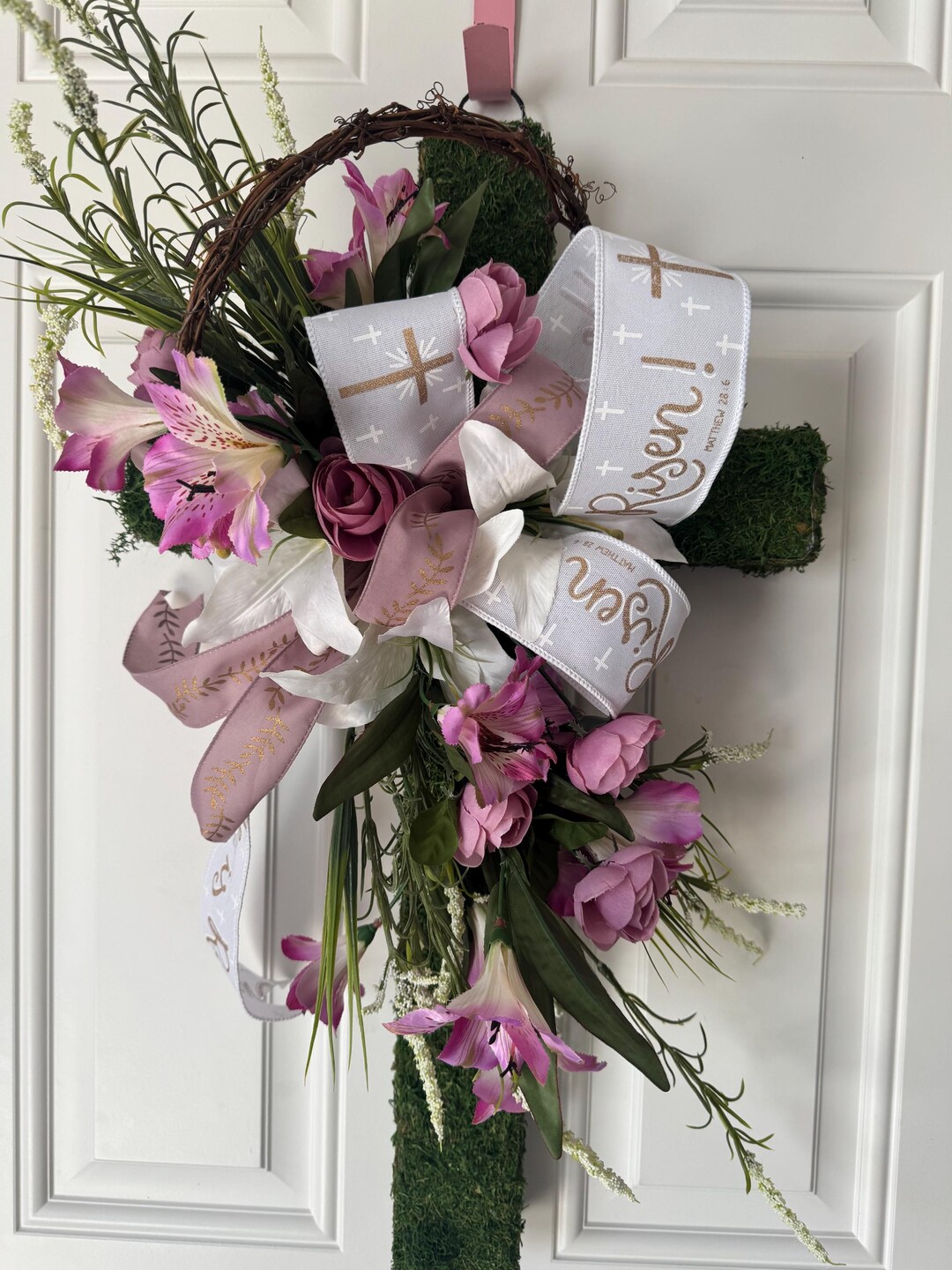 He is Risen Easter Cross - Etsy