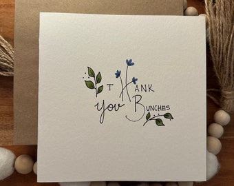 Thanks a Bunch Handmade Thank You Card - Etsy