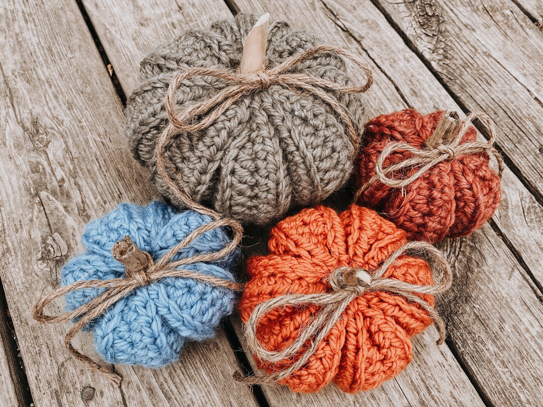 Mini Pumpkin Crochet Pattern - Fall Pumpkin Crochet Pattern - Cute ...