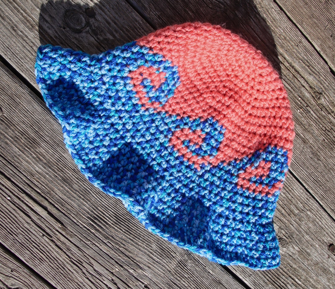 CROCHET PATTERN Bucket Hat Wave Bucket Hat Crochet Pattern Crochet Kit ...