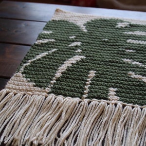 Crochet Pattern - Monstera Leaf Tapestry/wall Hanging | Instant ...