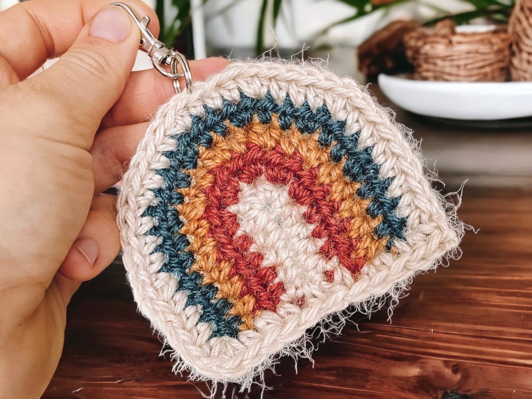 Rainbow Keychain Crochet Pattern - Keyring Crochet Pattern - Rainbow ...