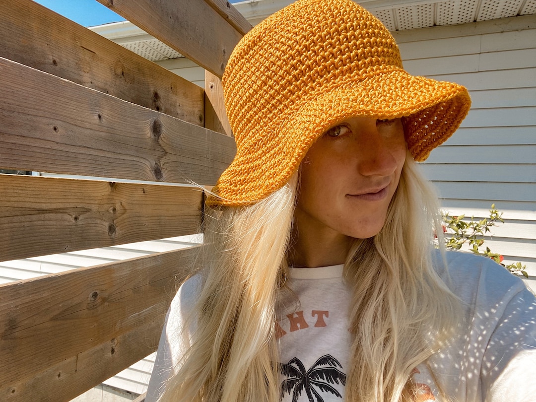 Sunshine Bucket Hat Crochet Pattern - 4 SIZES - Crochet Bucket Hat ...