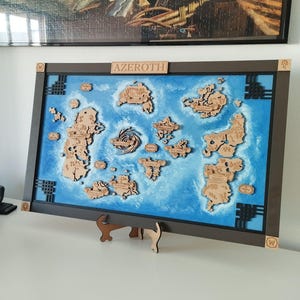 World of Warcraft Wood Map - Etsy