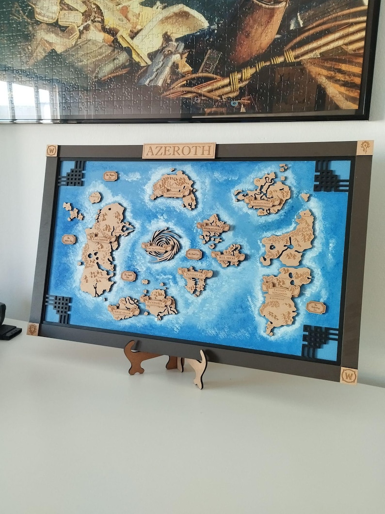 World of Warcraft Wood Map - Etsy