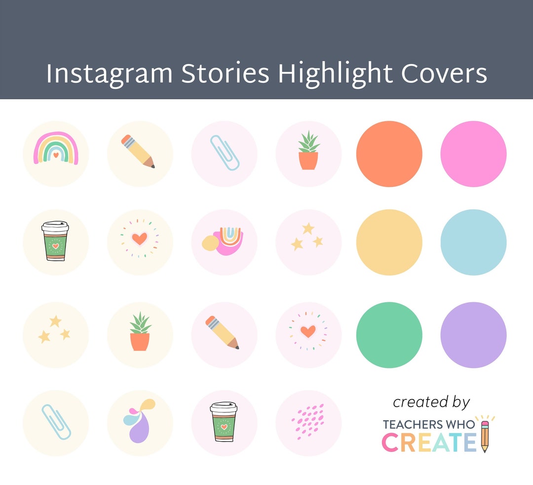 Instagram Stories Hightlight Covers for Teacherpreneur Social Media ...