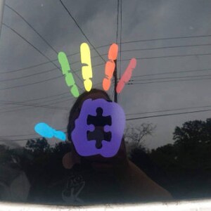 Autism Awareness Rainbow Handprint Vinyl Decal Sticker - Etsy