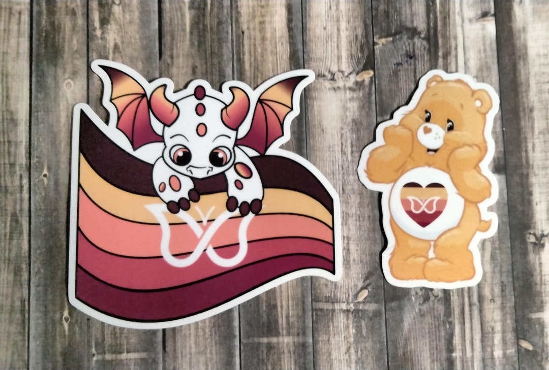 ADHD Awareness Flag Inspired Care Bear and Dragon Waterproof - Etsy