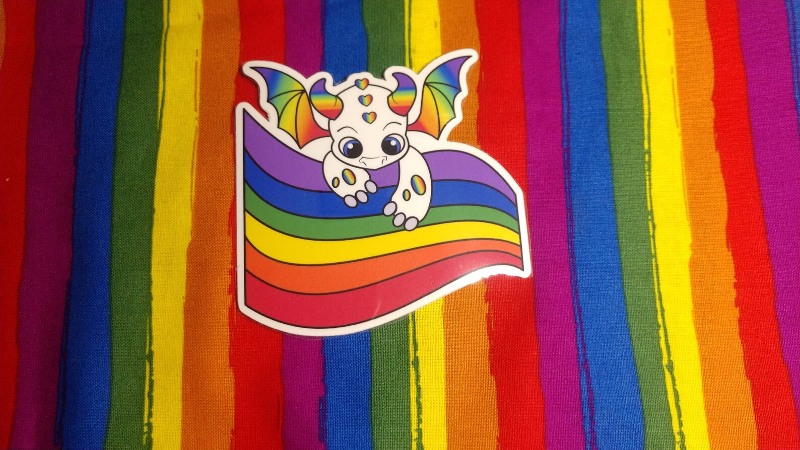Pride Dragon Sticker Lgbtqia Rainbow Waterproof Etsy