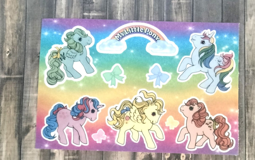 Vintage Pony Waterproof Sticker Sheet - Etsy