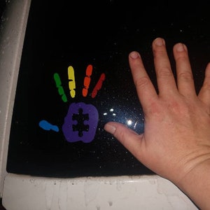 Autism Awareness Rainbow Handprint Vinyl Decal Sticker - Etsy