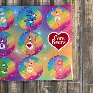 Care Bear Rainbow Sticker Sheet Waterproof Share Good Luck Tenderheart ...