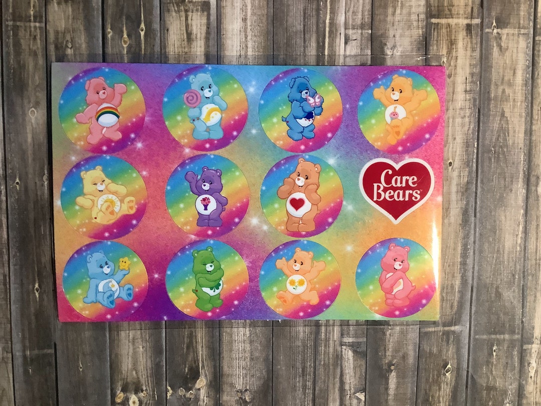 Care Bear Rainbow Sticker Sheet Waterproof Share Good Luck Tenderheart ...