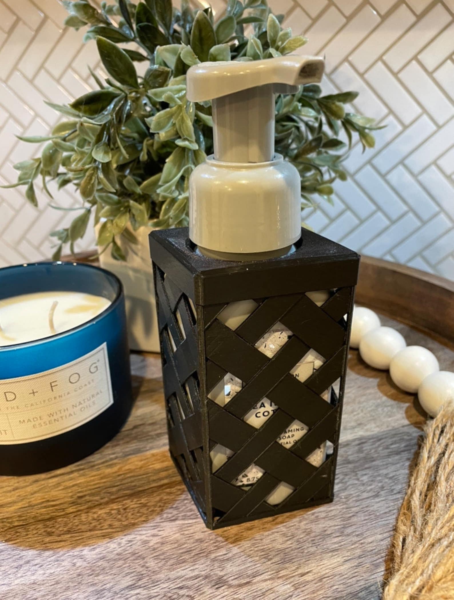3D Printed Basket Weave Soap Dispenser Sleeve for Bath and Body Works ...