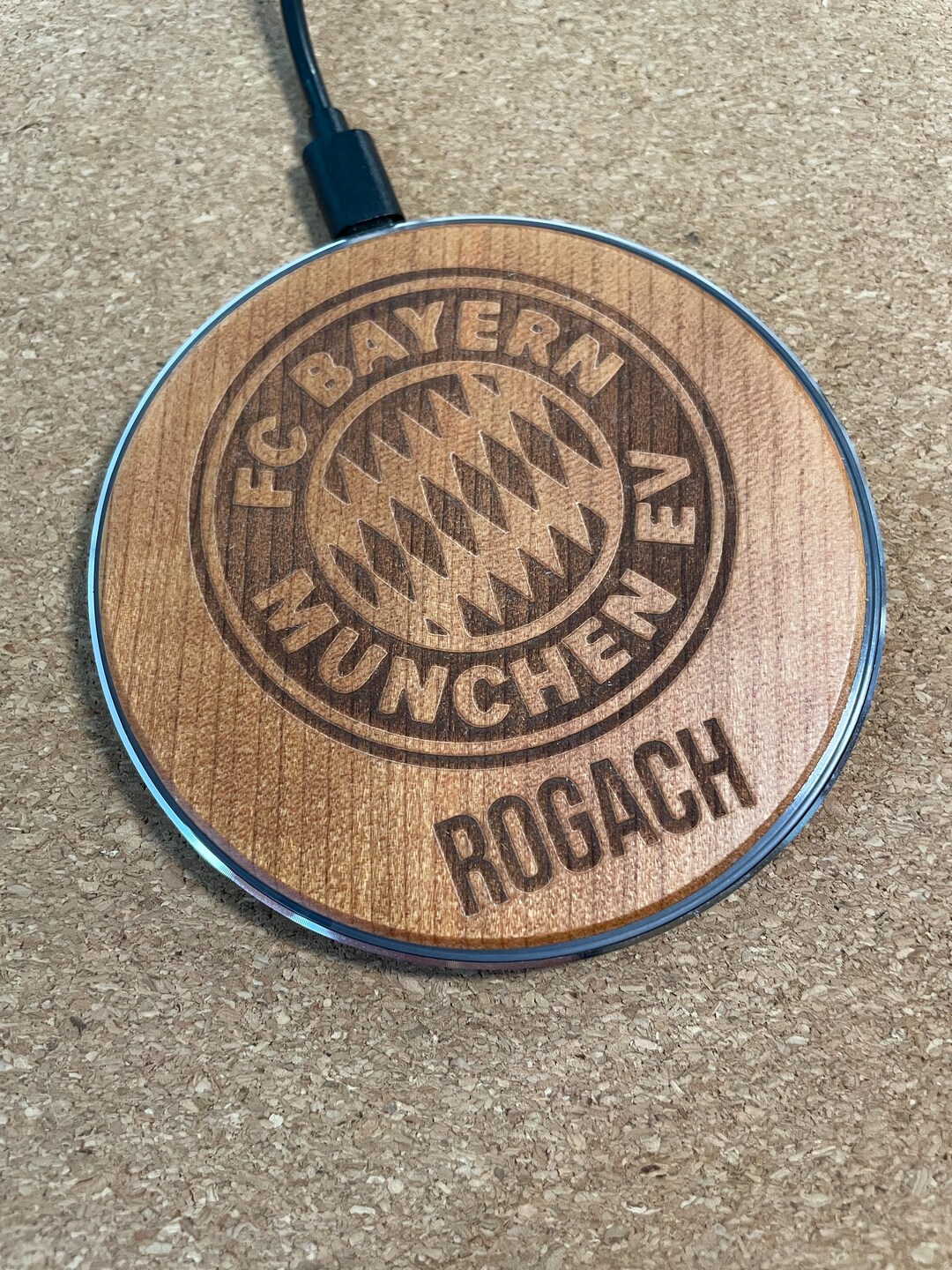 Personalized Wooden Magsafe Wireless Charger 15W Fast Charging Pad ...