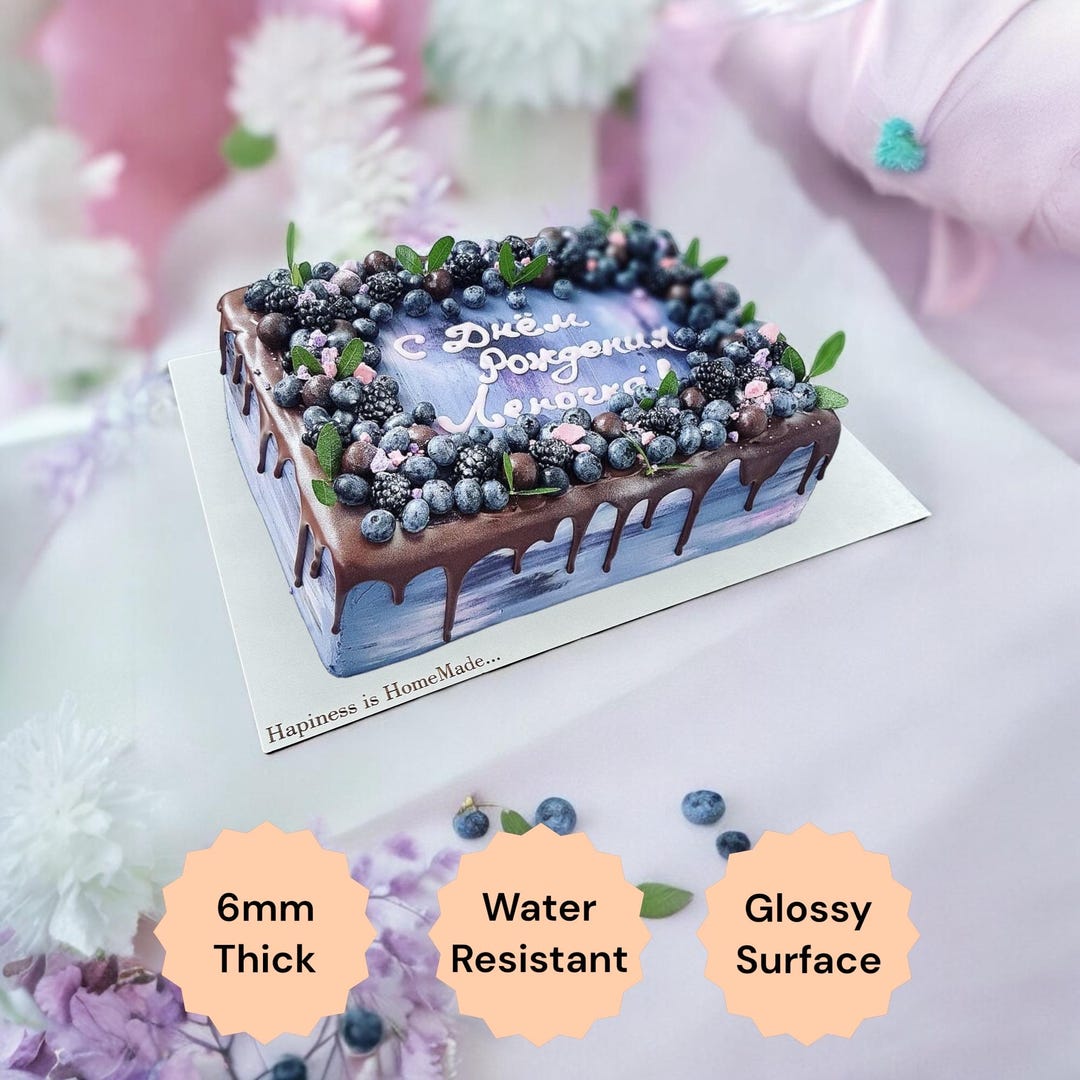 Rectangular Wooden Cake Stand: Custom Display Board for Wedding Cakes,cake Decor, Cake Base 6mm ...