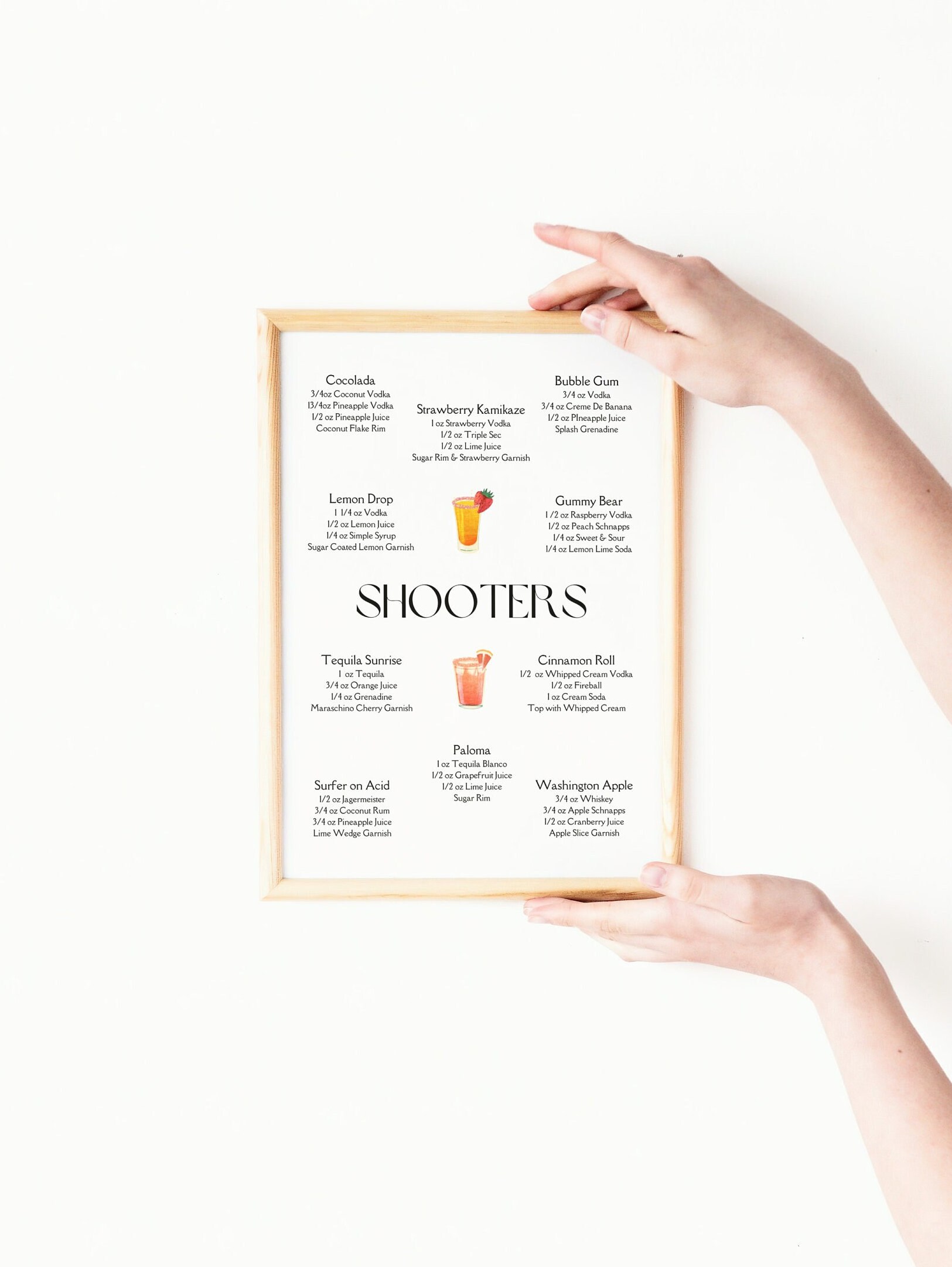 Shooters Recipes, Bar Cart Wall Art, Types of Alcohol Shots Cocktails ...