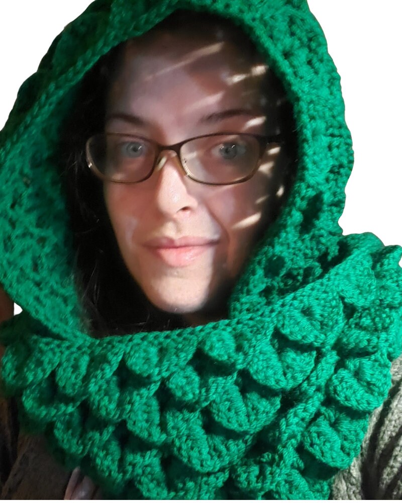 Hooded Cowl Dragon Scale Paddy Green - Etsy