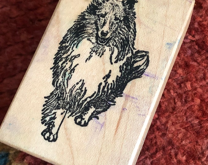Collie Dog Fancy Art Ink Stamp - Etsy