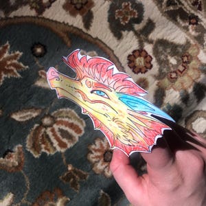 Sun Dragon Finger Puppet Paper Dragons Play Folk Art Doll - Etsy