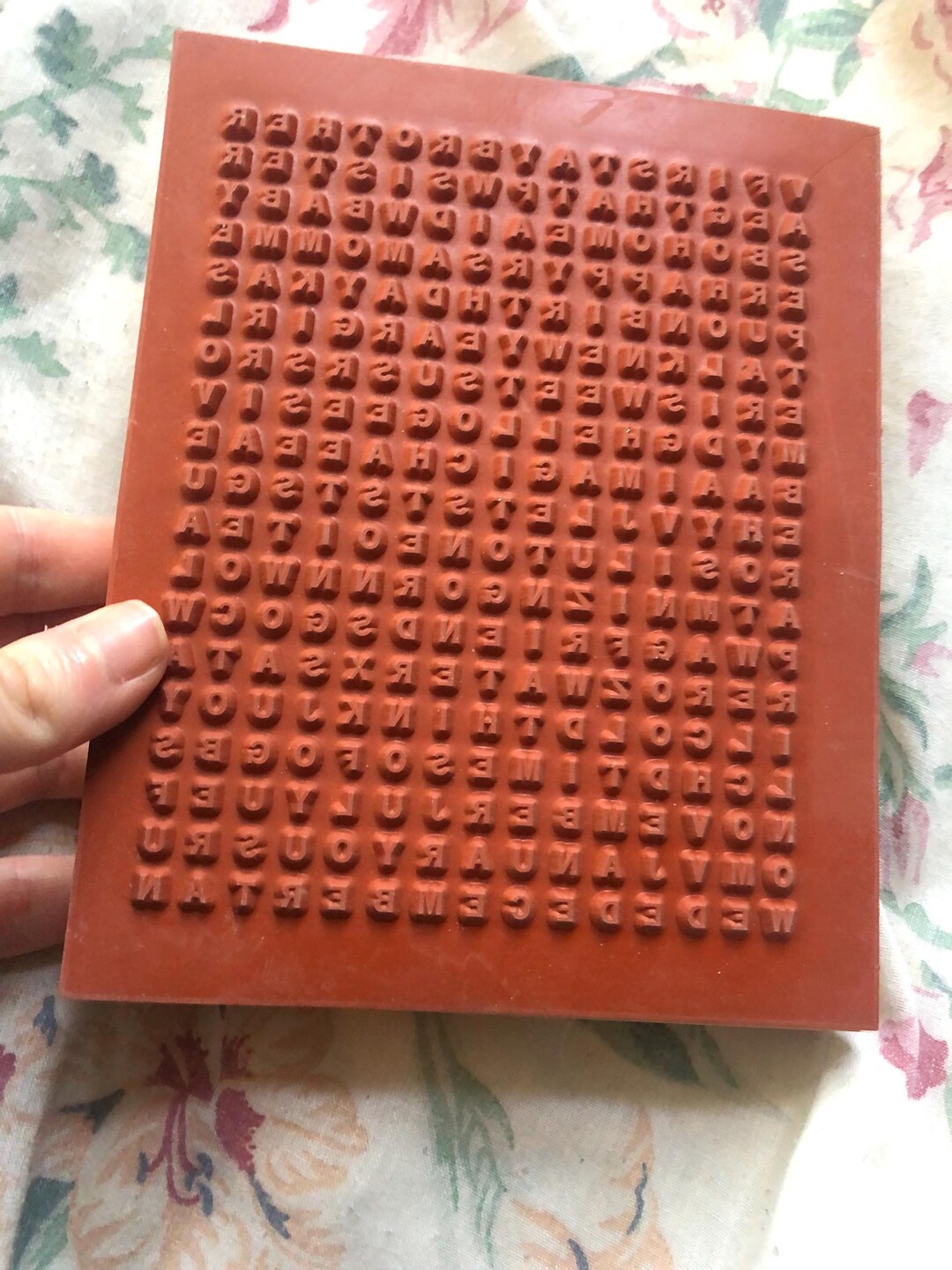 Vintage DIY Kit Alphabet Letters Theme Rubber Ink Stamp Large - Etsy