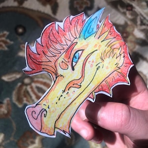 Sun Dragon Finger Puppet Paper Dragons Play Folk Art Doll - Etsy