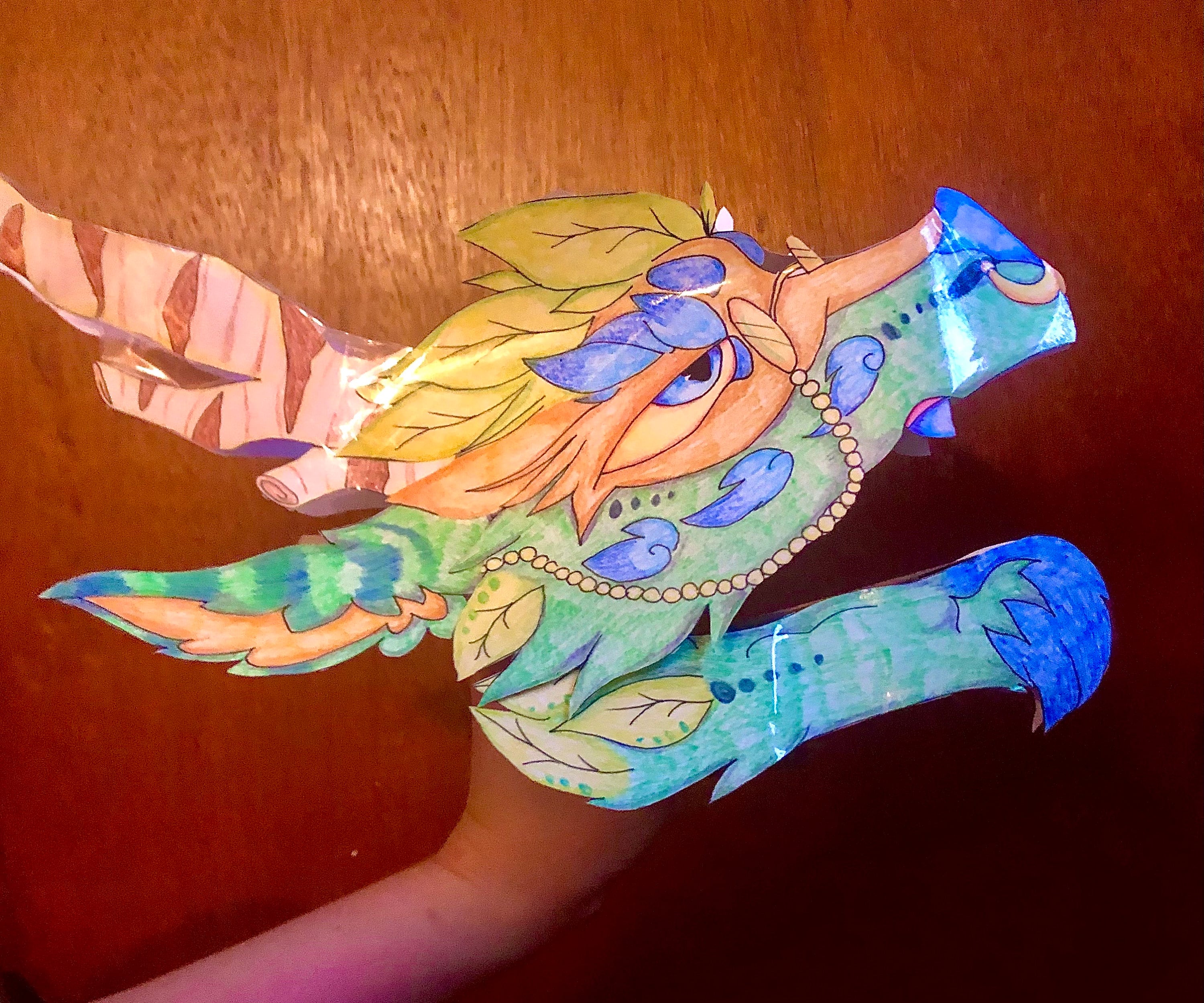 Premade Paper Dragon Puppet Base Drawing Woodland Birch Tree - Etsy