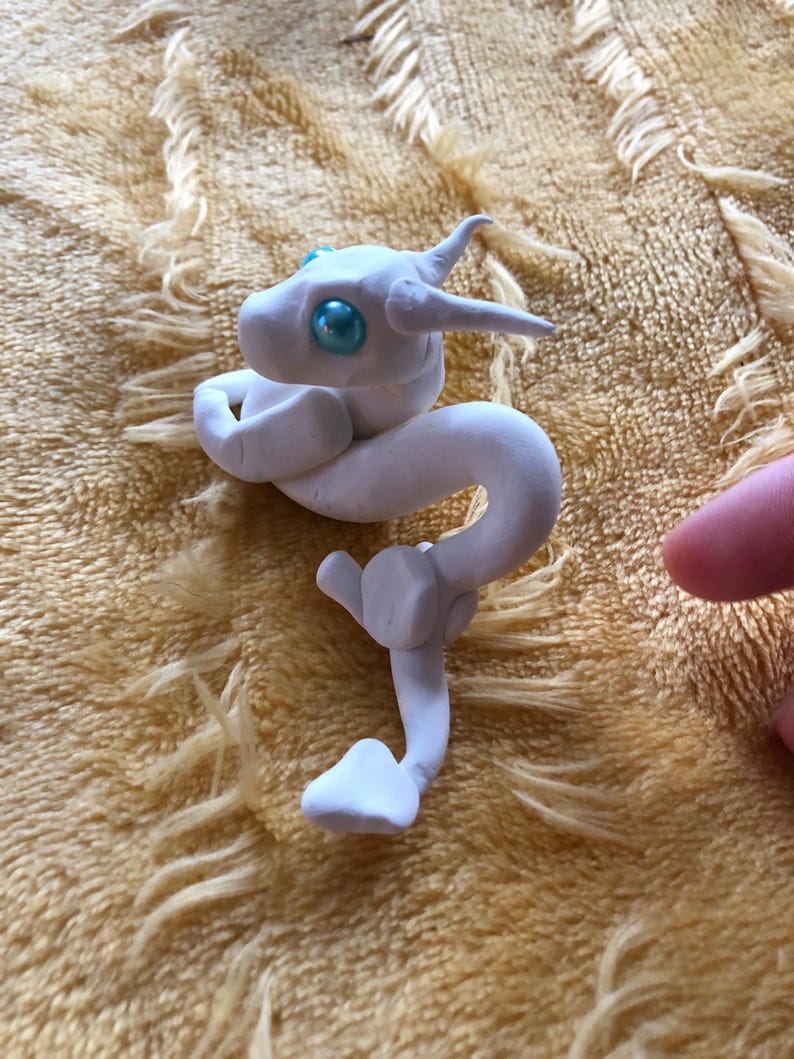 Paint Your Own Mini Polymer Clay Dragon Serpent Figurine - Etsy