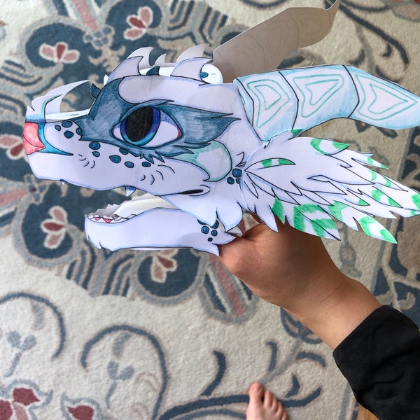 Paper Dragon Puppet Tiktok - Etsy