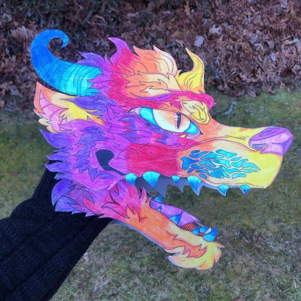 Custom Commission Dragon Puppet - Etsy