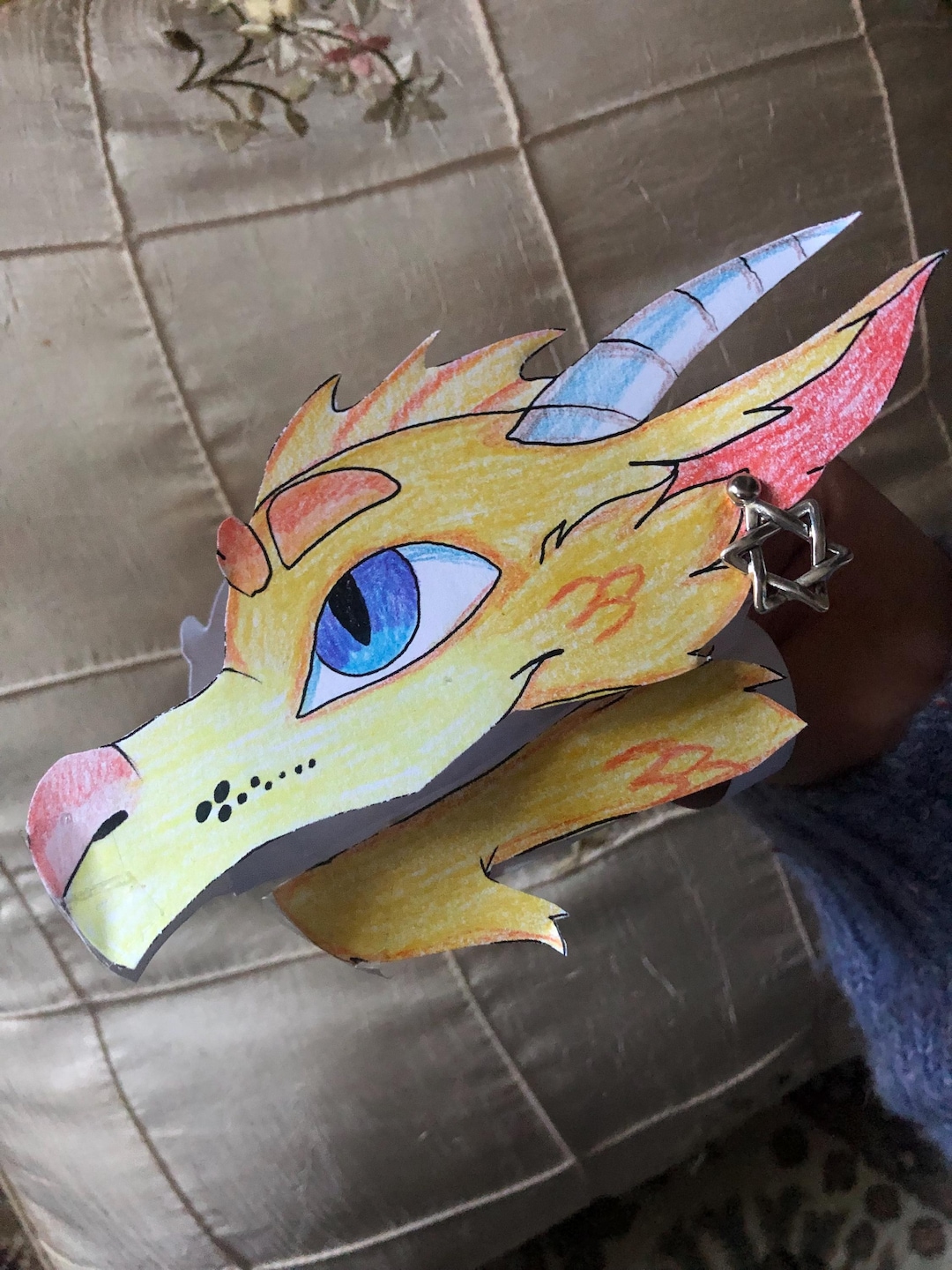 Sun Mini Paper Dragon Puppet Cute Baby Fantasy Creature With Charm - Etsy