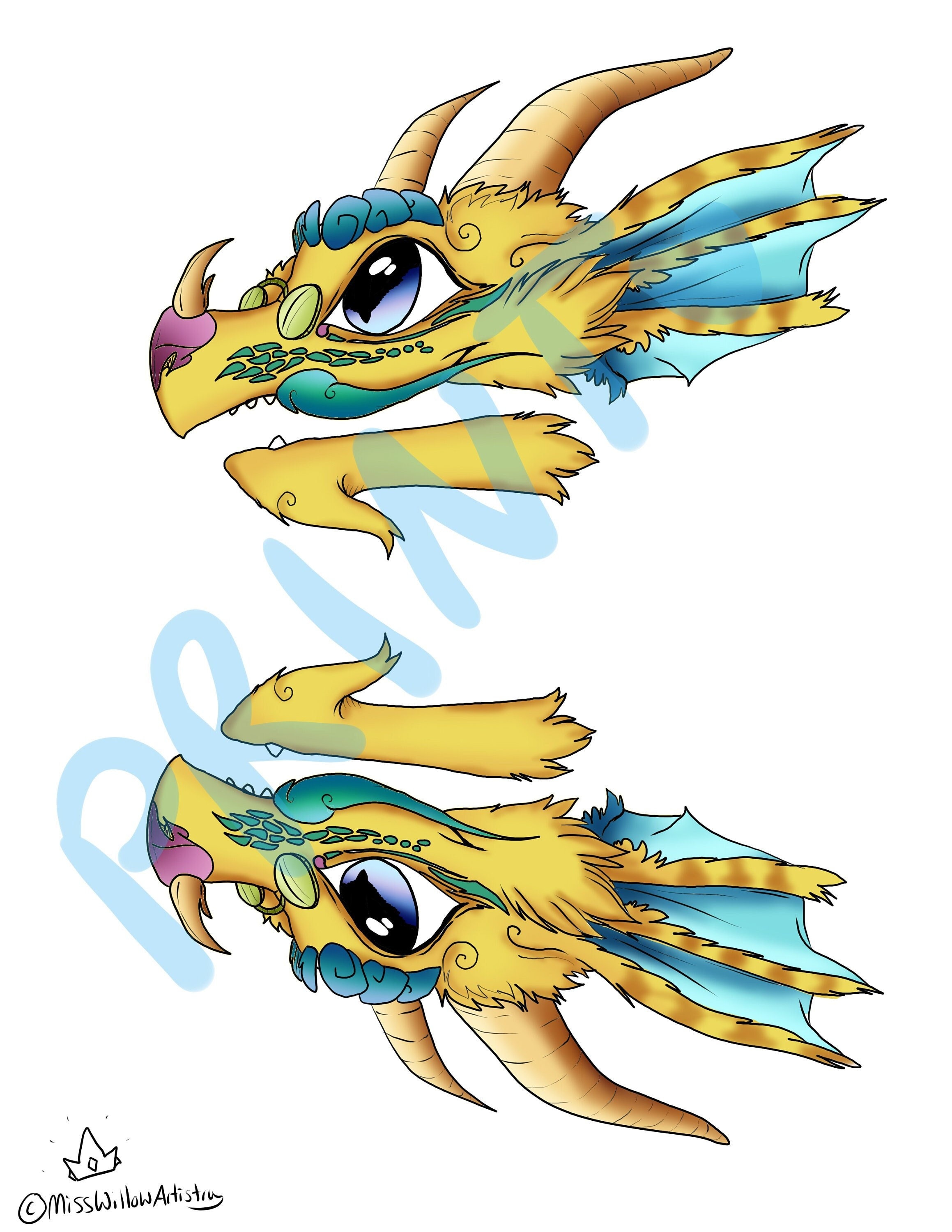 MINI Printable Paper Dragon Puppet Template Base Pattern - Etsy