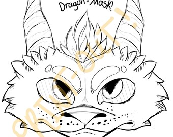 Make Your Own DIY Dragon Mask Kit Digital Download Customizable Pattern ...