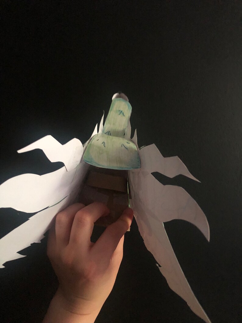 Spanish Moss Paper Dragon Hand Puppet Handmade Art Folkdoll - Etsy