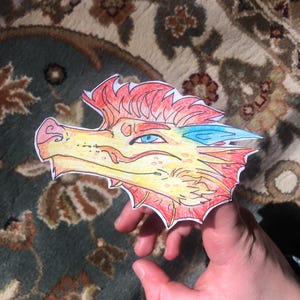 Sun Dragon Finger Puppet Paper Dragons Play Folk Art Doll - Etsy