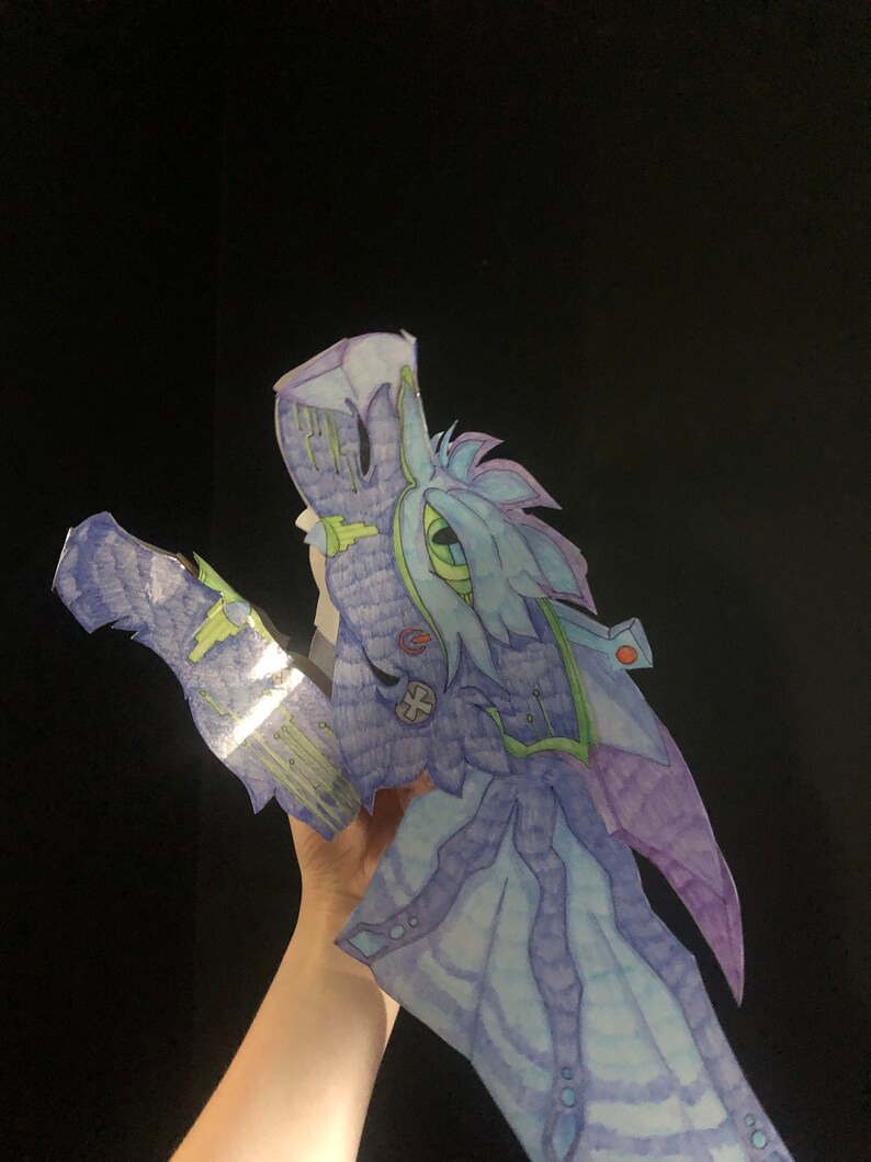 Mecha Lapis Lazuli Dragon Original Paper Dragon Hand Puppet Handmade ...