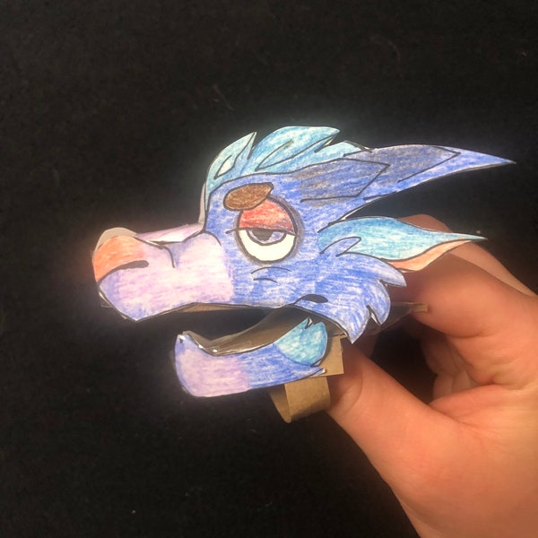 Paper Dragon Puppet Tiktok - Etsy