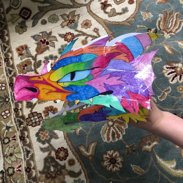 Paper Dragon Puppet Tiktok - Etsy